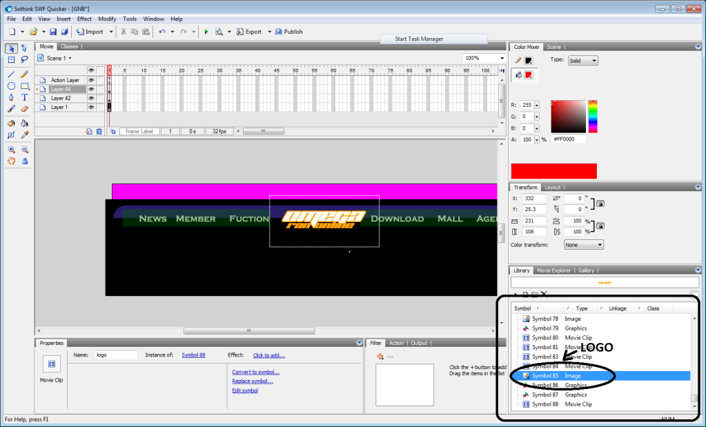 Simple Tutorial For Editing BossRan and Other Flash Logo | RaGEZONE - MMO Development Forums