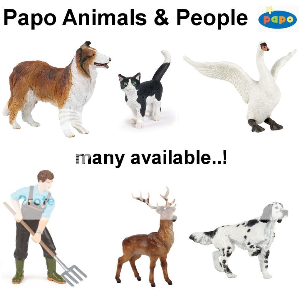 Papo Model Dogs Cats People Farm Animals Wildlife Toys Detailed ...